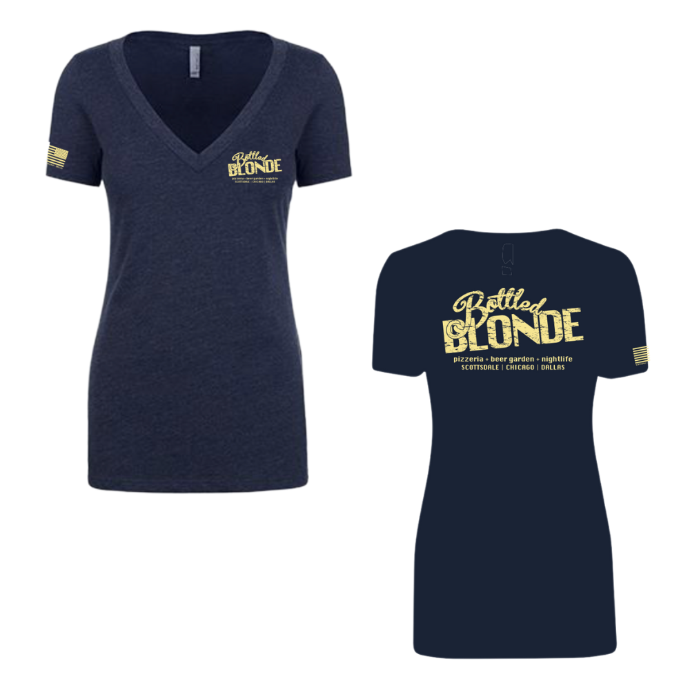 Womens V-Neck Logo | Bottled Blonde Store